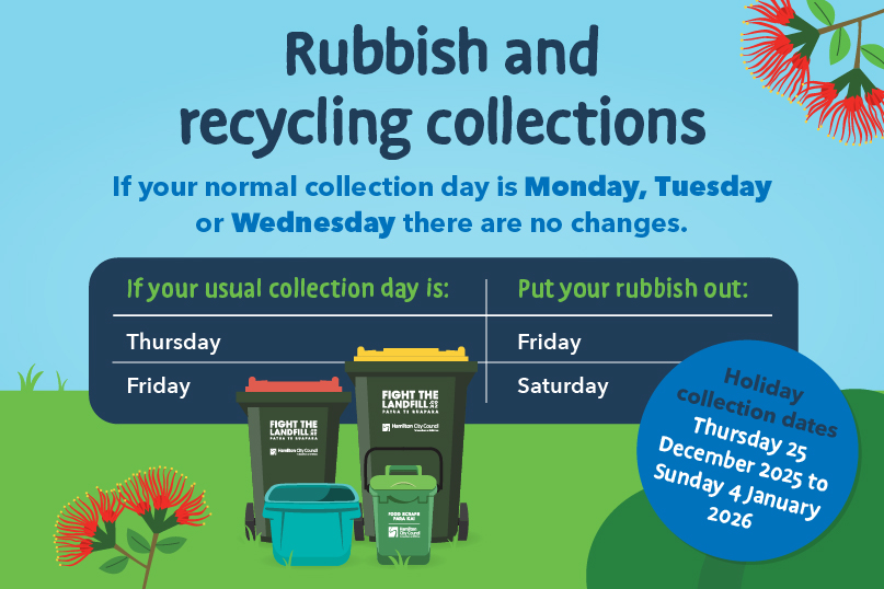 Changes to kerbside collections for Christmas | Hamilton City Council